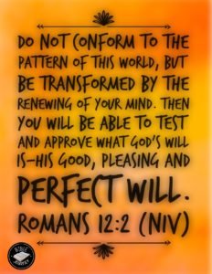 Romans 12:2 NIV - Picture Bible Verse