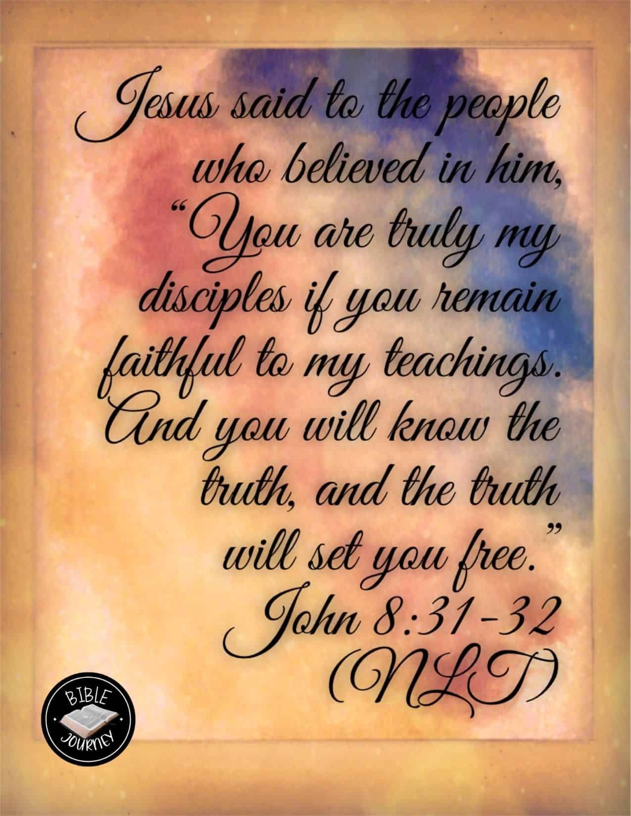 John 8 31 32 Picture Bible Verse