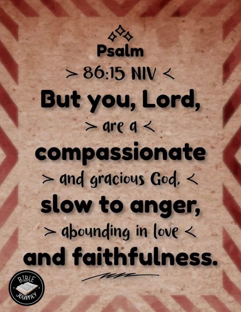 Psalm 86:15 NIV - Encouraging Picture Bible Verses