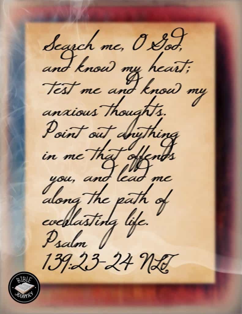 Psalm 139:23-24 NLT - Eternal Life - Picture Bible Verses