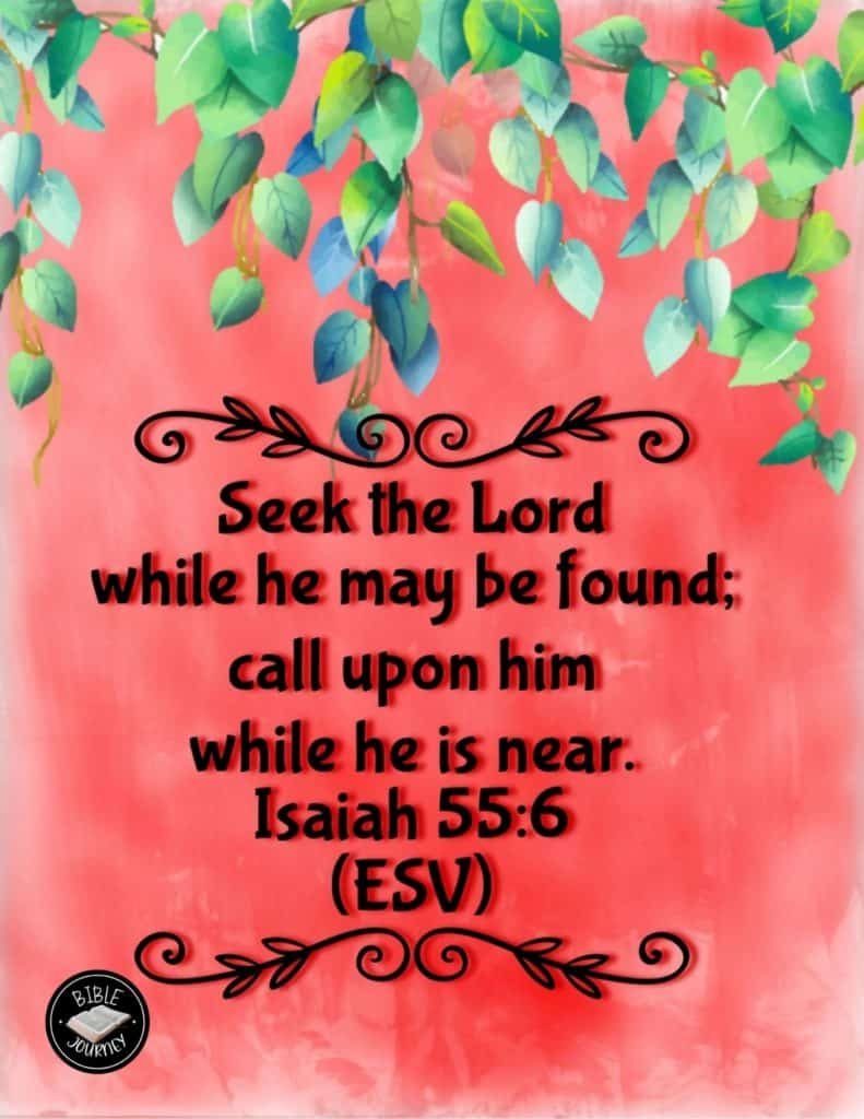 Isaiah 55:6 ESV - Picture Bible Verse