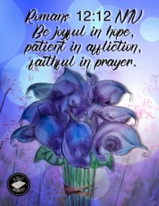 Romans 12:12 NIV - Picture Bible Verse