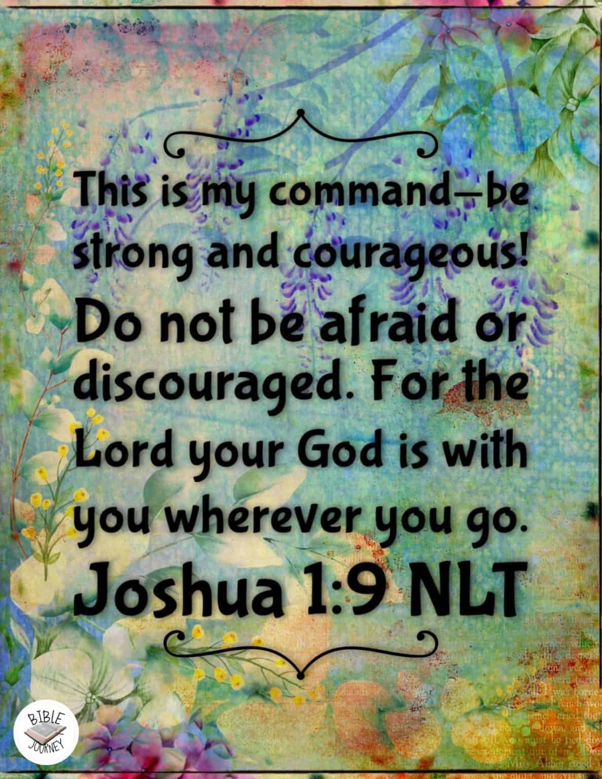 Joshua 1:9 NLT - Picture Bible Verses