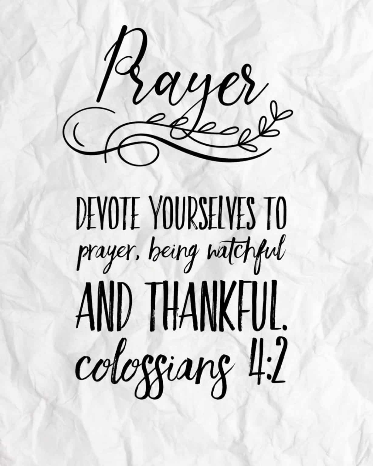 Colossians 4:2 NIV - Scripture Wall Art