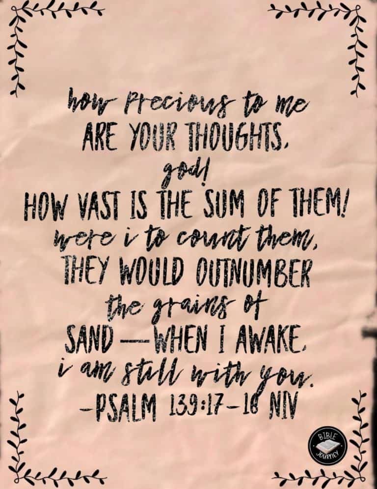 Psalm 139:17-18 - Picture Bible Verse