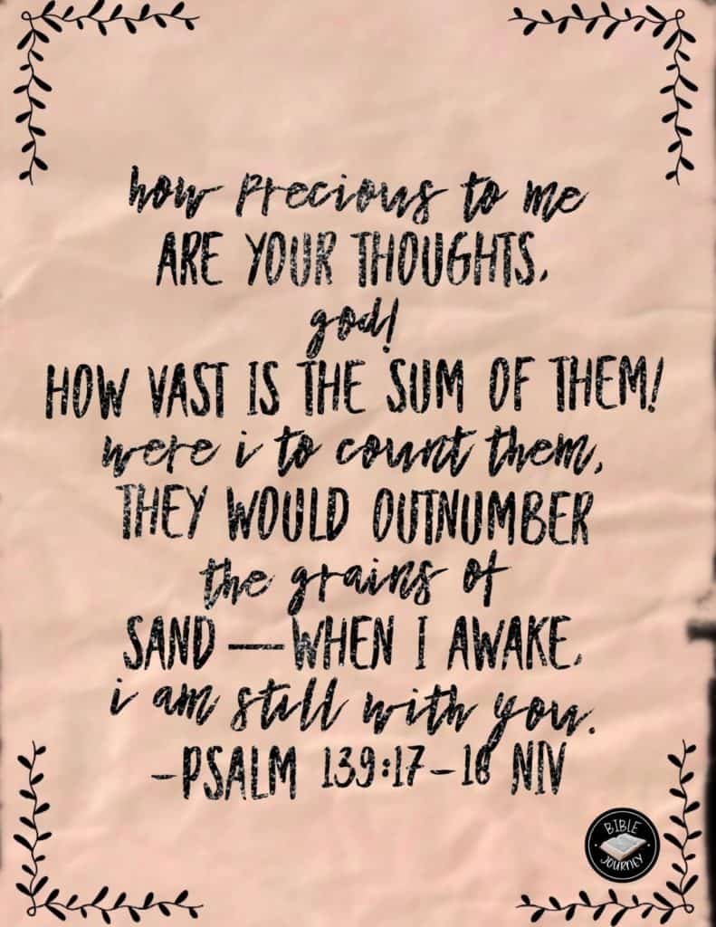 Psalm 139:17-18 - Picture Bible Verse