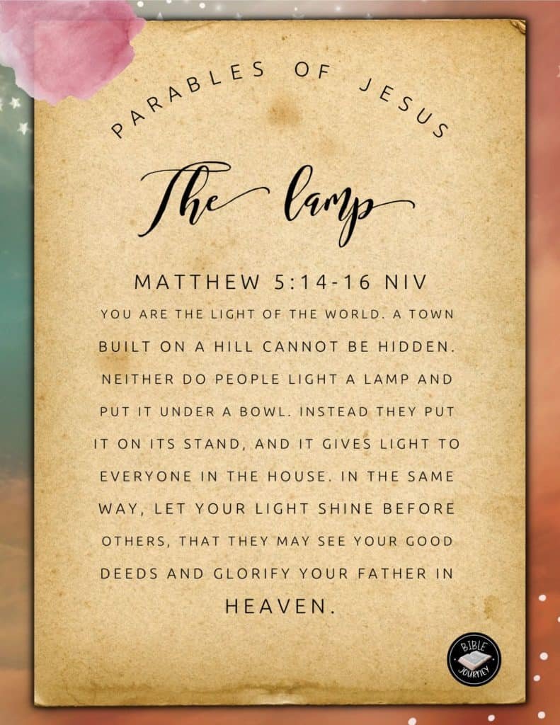 Printable Parable Study Sheets – Bible Journey