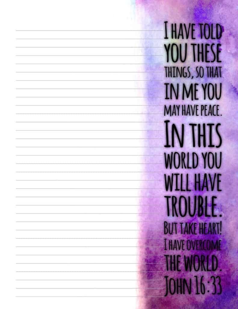 Cristian Stationary with Favorite Bible Verses